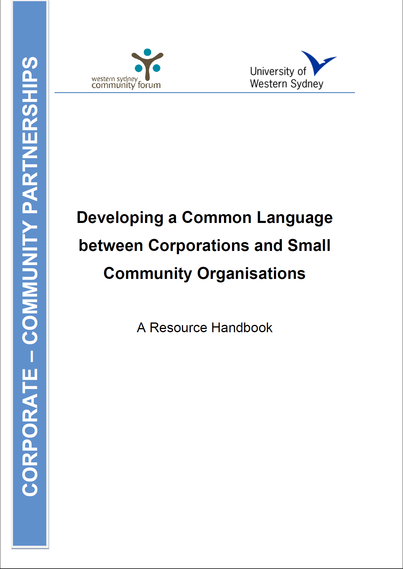 Developing a Common Language between Corporations and Small Community ...